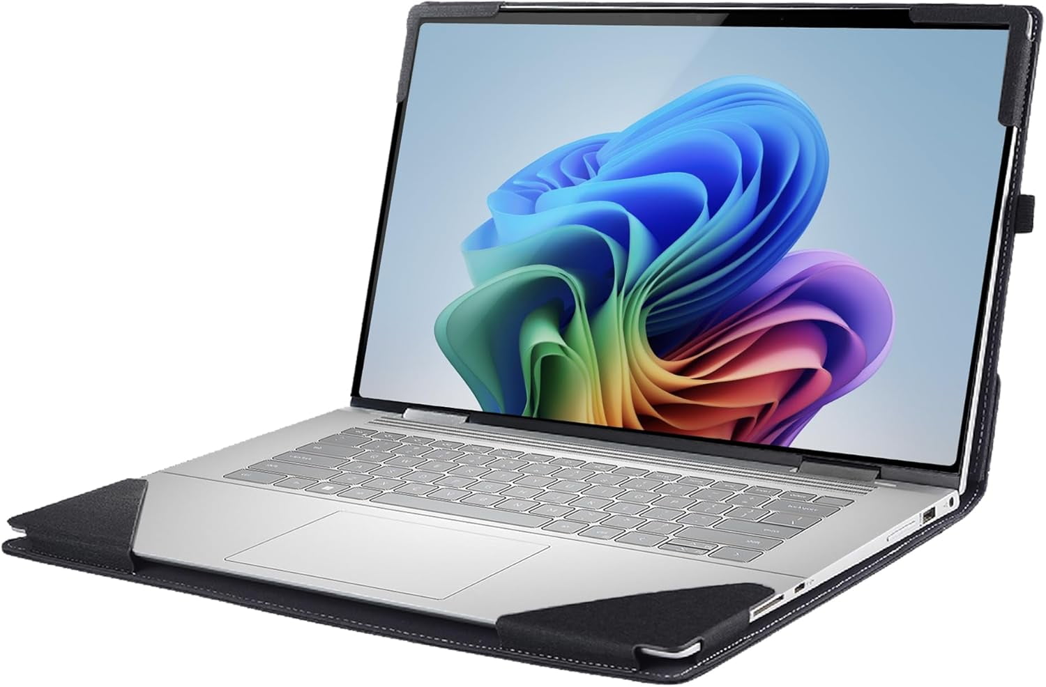 Laptop Case for Microsoft Surface Laptop 7, PU Leather Folio Stand ...