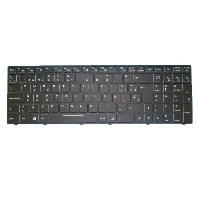Laptop Colourful Backlit Keyboard For BTO X-BooK 17CL871 X•BOOK 17CL871 N850EP6 N850EK1 Spanish ...