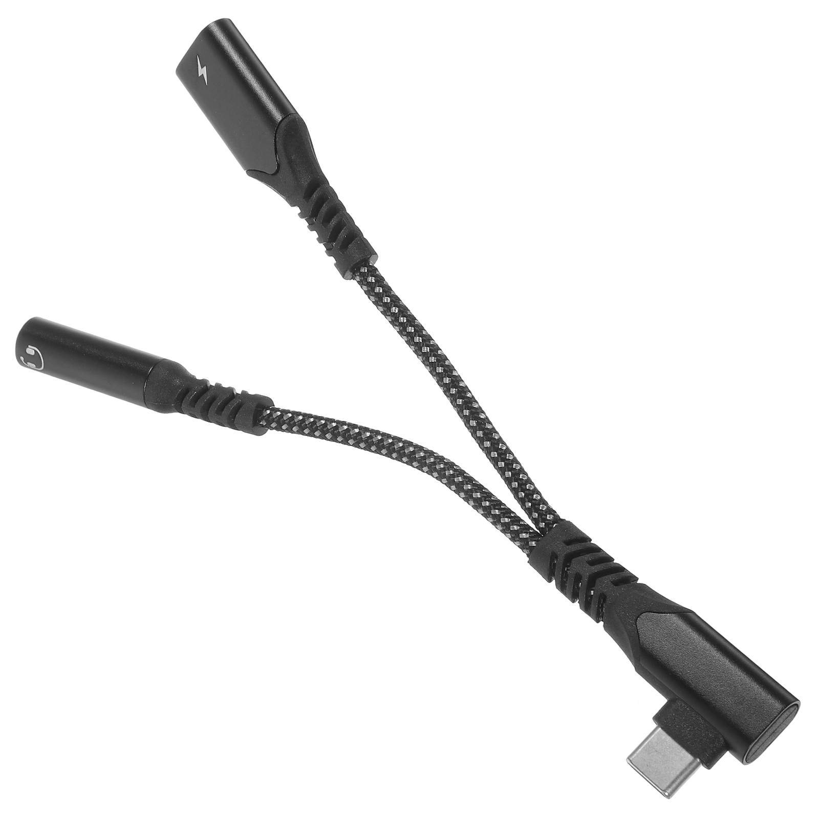 Black Aluminum Alloy Audio Port Adapter for Charging with 60W Fast ...