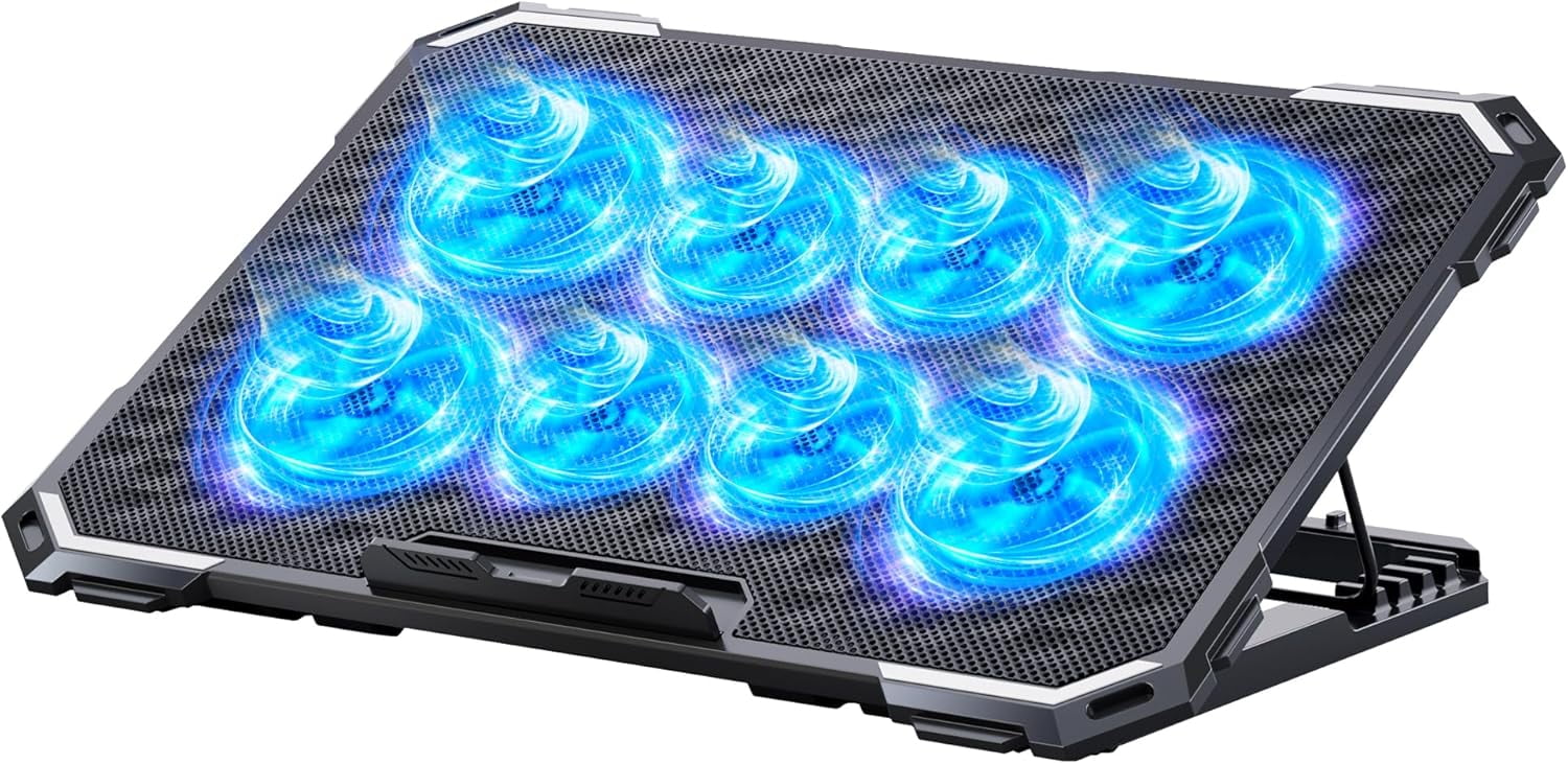 Laptop Cooling Pad with 8 Cooling Fans, Cooling Pad for Laptop Fan 13 ...