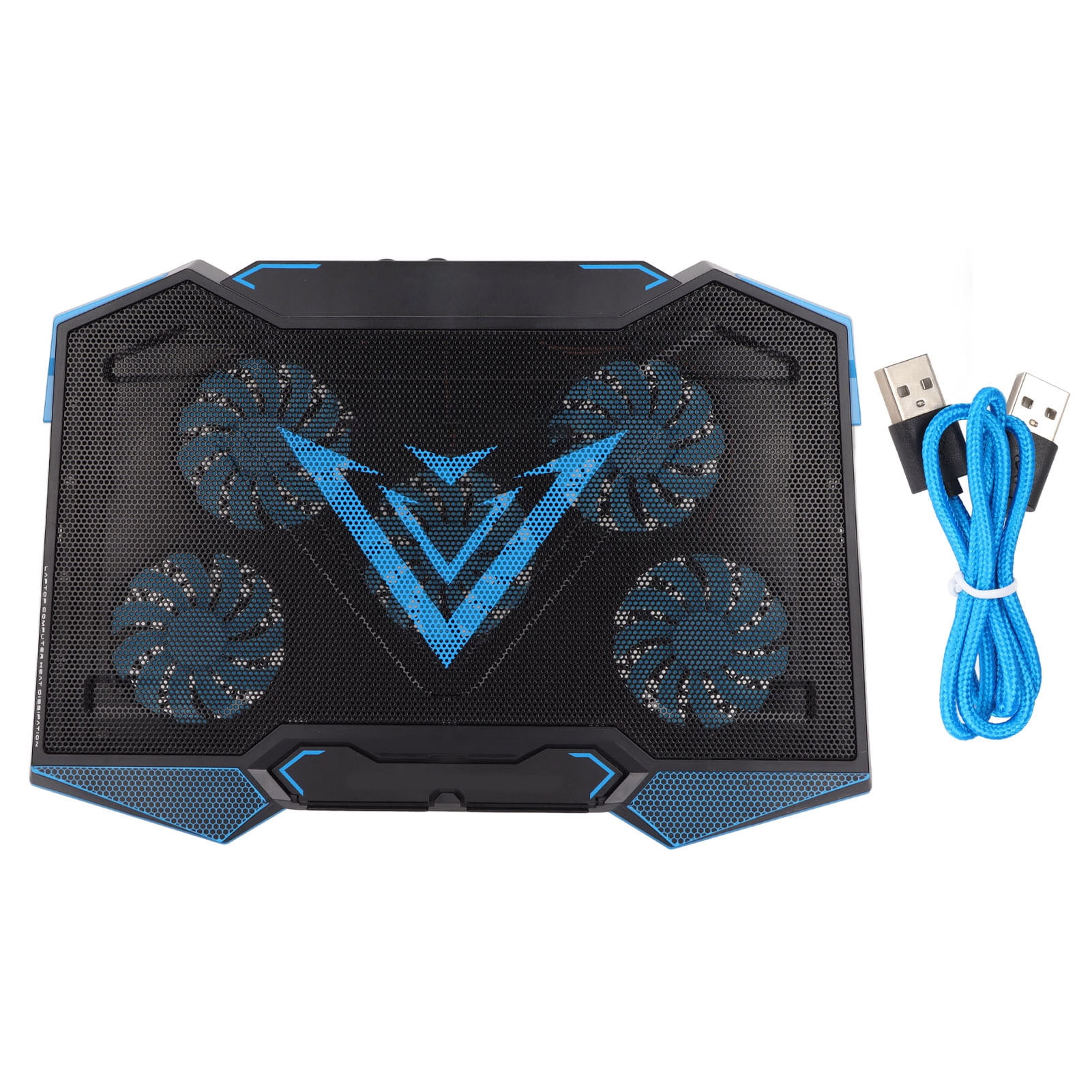 Laptop Cooling Pad Adjustable Angle Five Fans Strong Deep Heat ...
