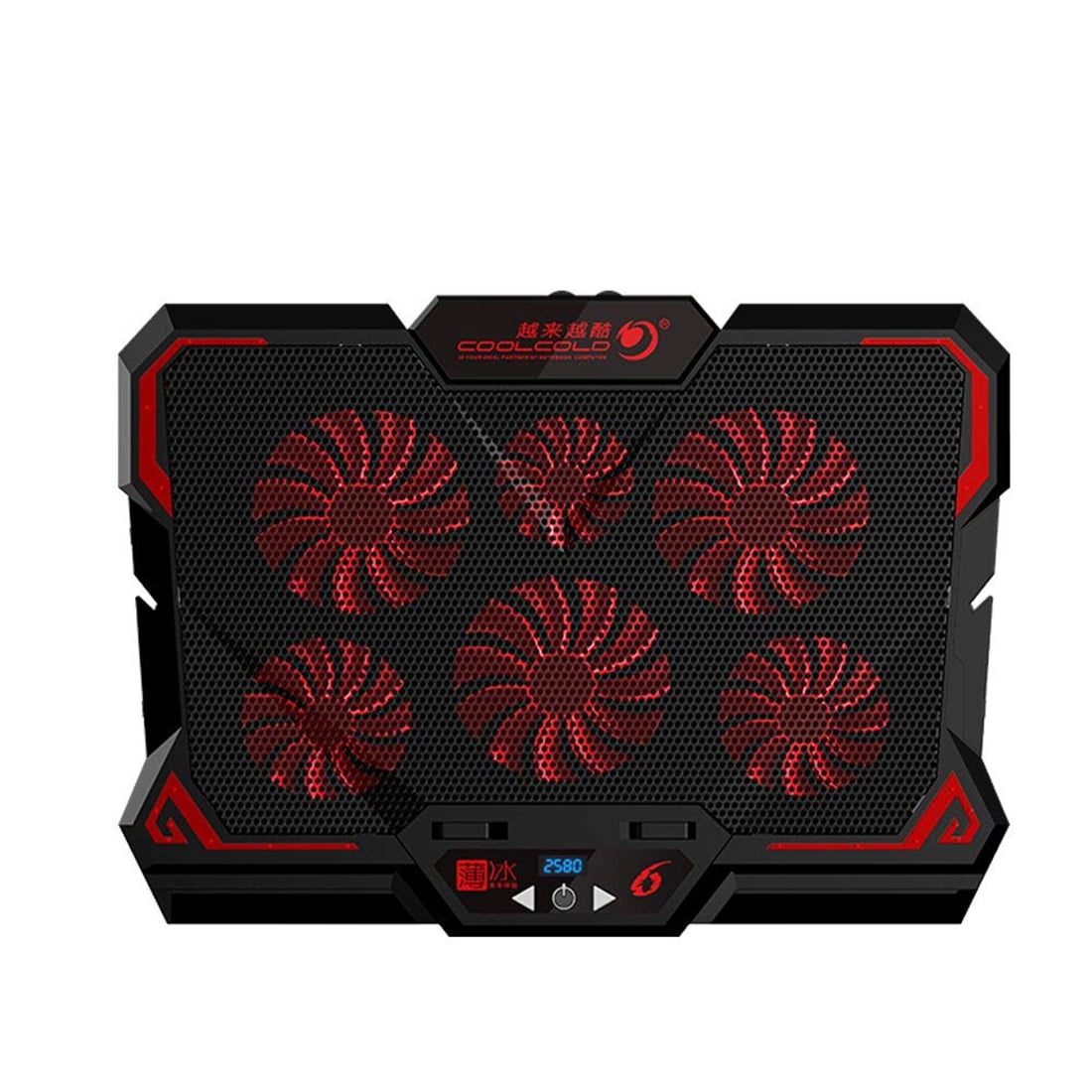 Laptop Cooling Pad, Laptop Cooler with 6 Quiet Led Fans for Laptop ...