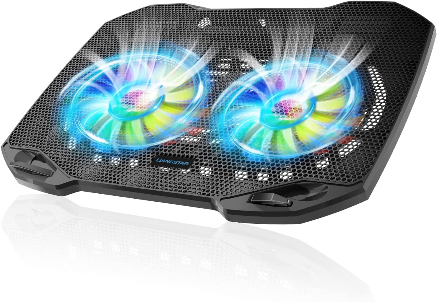 Laptop Cooling Pad, Gaming Laptop Cooler with 2 Quiet Big Fans, RGB 7 ...