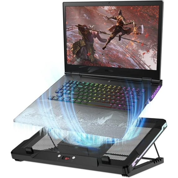 Laptop Cooling Pad, Laptop Cooler Stand with 5.5" Movable Fan Easy to ...