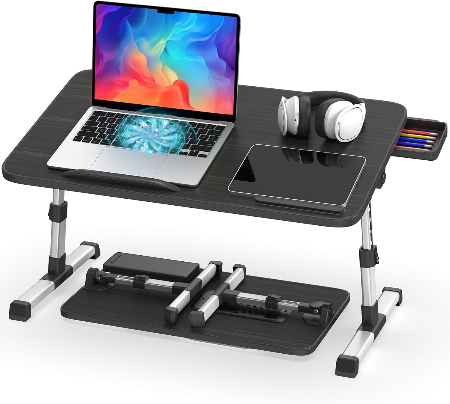 Laptop Desk Adjustable Laptop Stand Foldable Bed Table Portable Lap ...