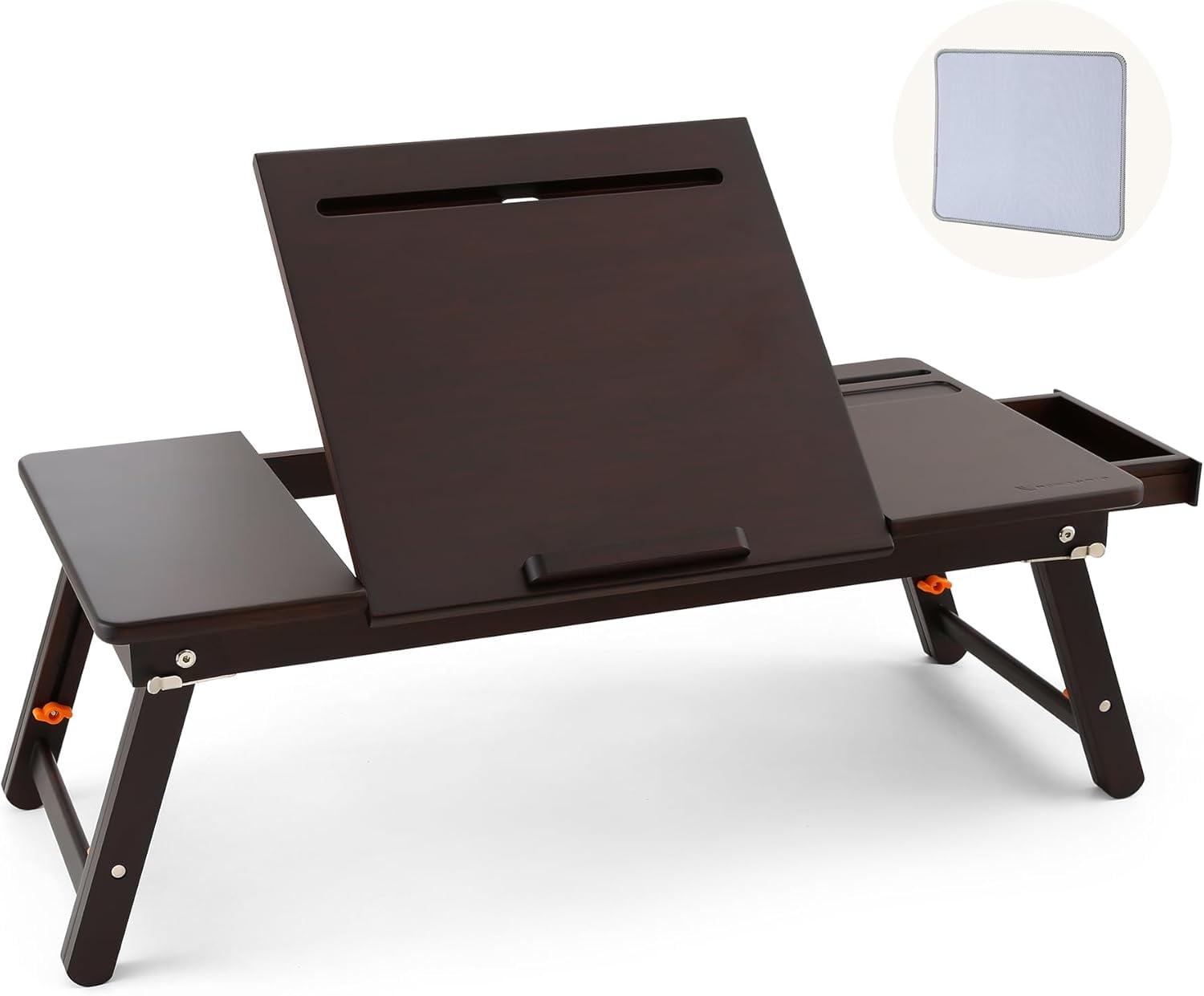 Laptop Desk Bamboo Laptop Table Adjustable Lap Tray Bed Serving Tray ...