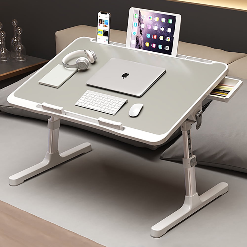 Laptop Desk for Bed, Adjustable Bed Table, Foldable Laptop Table with ...