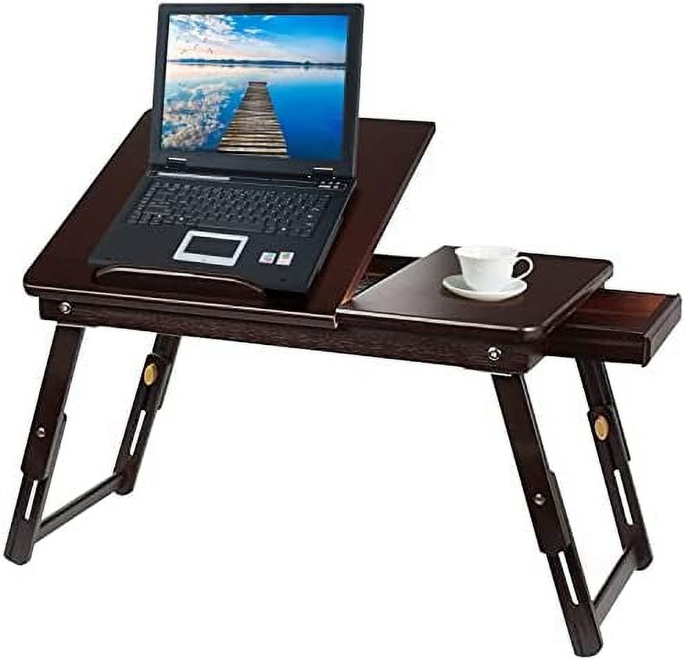 Laptop Desk-Bed Tray Table with Adjustable Height & Angle, Pull-Out ...