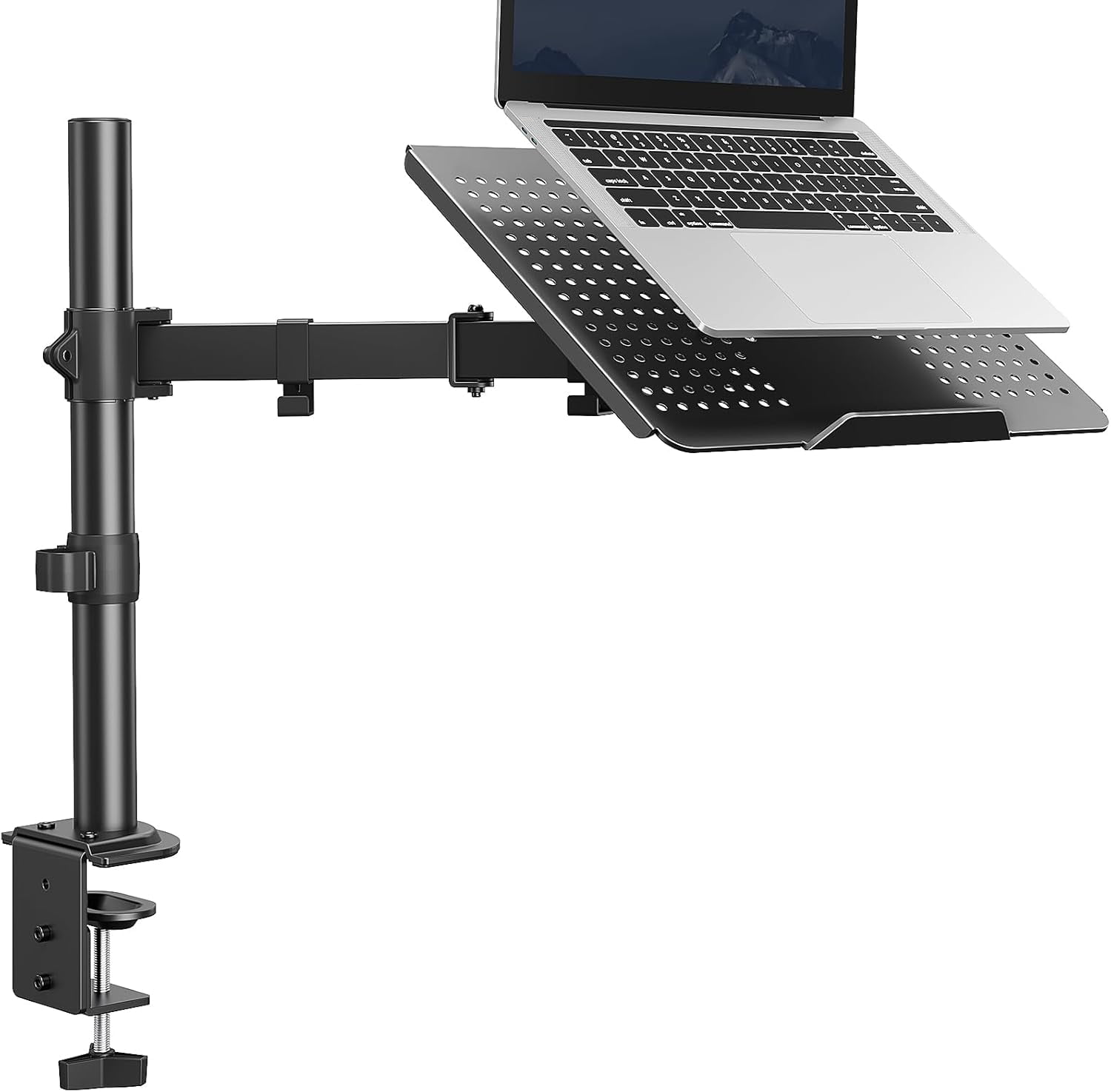 Laptop Desk Mount - 17' to 32' Monitor Arm Ventilated Tray Fully ...