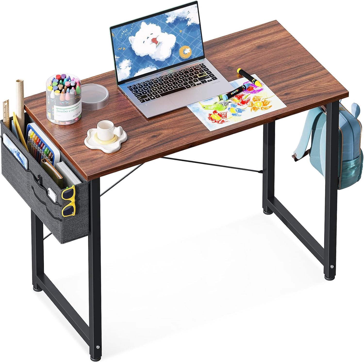 Laptop Desk Study Desk, 32 Inch Small Desk, Writing Desk with Storage ...