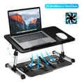 Laptop Desk for Bed,Adjustable with Cooling Fan, Bed Table Tray Laptop ...