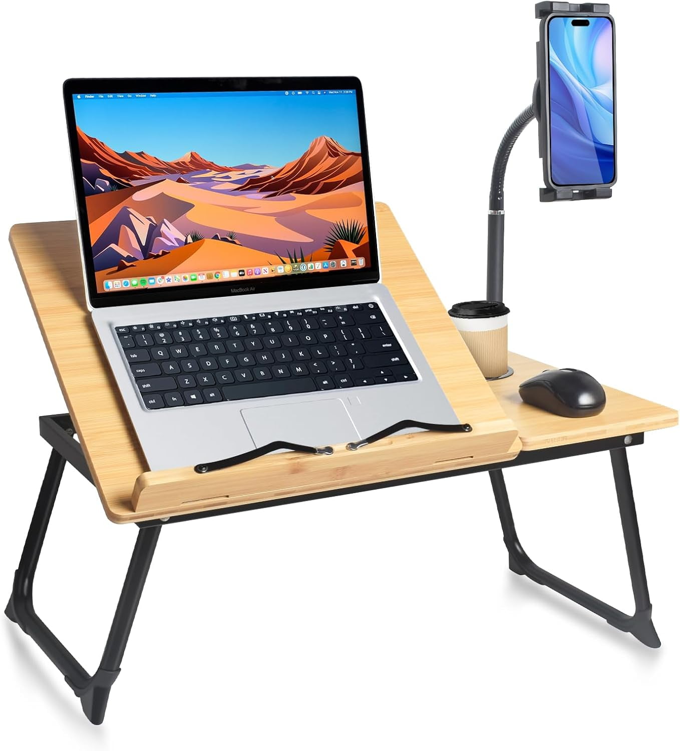 Laptop Desk in Bed, Tablet Holder Mount for Laptop,Tablet,Phone,Book ...
