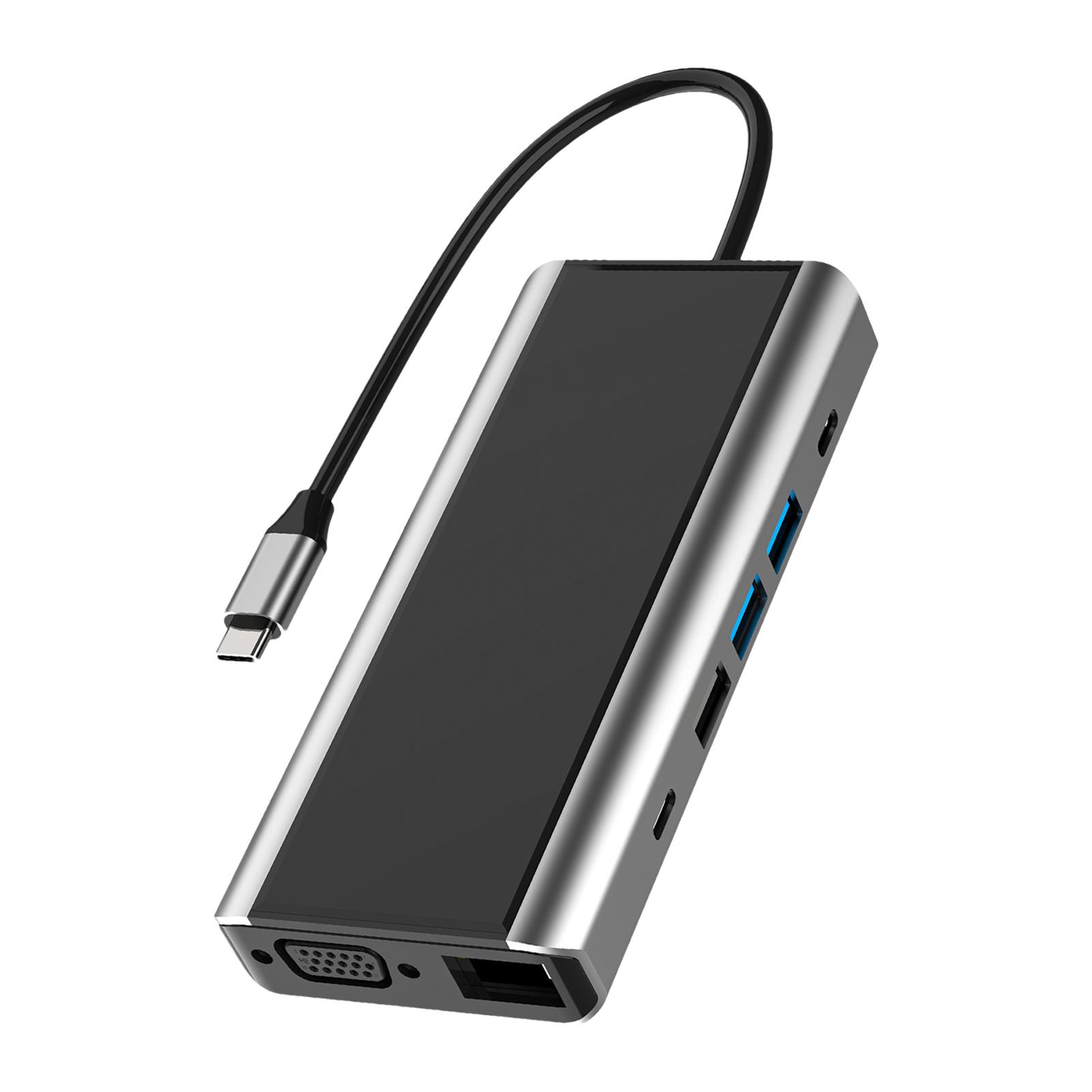 Laptop Docking Station, USB C Hub Ethernet USB C 4K 13 IN 1 Type C ...