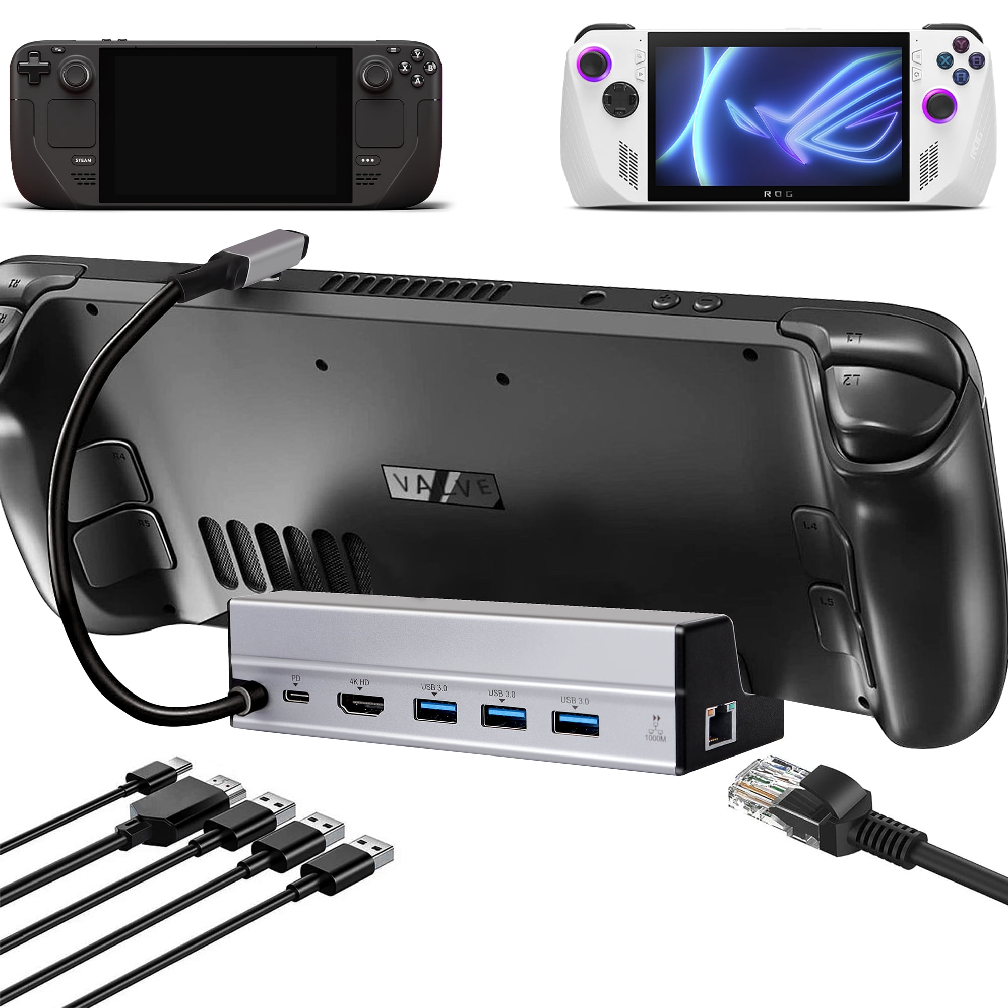 Steam Deck Dock, 6-in-1 Steam Deck Dock with HDMI 2.0 Supports up to 4K ...