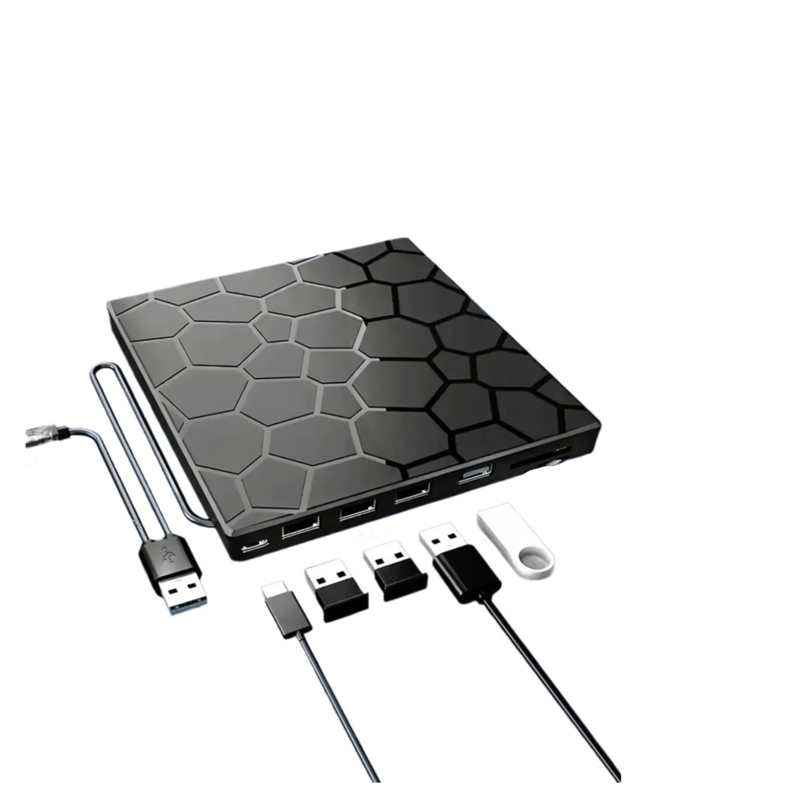 Laptop External CD/DVD Drive, 8-In-1 USB 3.0 Ultra-Thin Portable ...