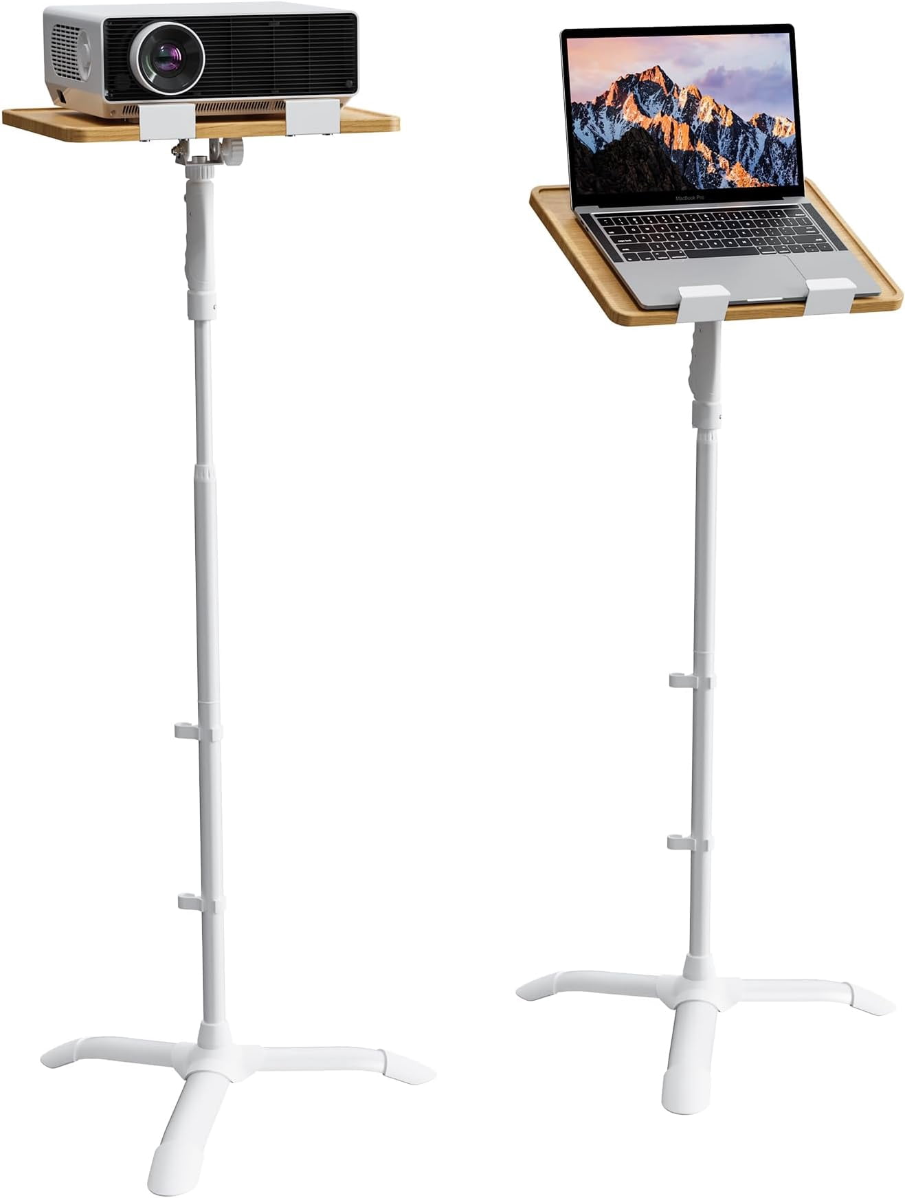 Laptop Floor Stand Adjustable Height, One-Hand Adjustment Projector ...
