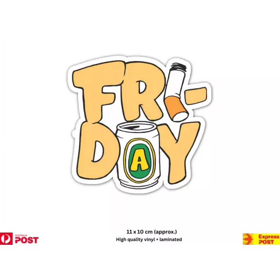 Laptop Friday Party Drinks Sticker Phone Decal Water Bottle Stickers ...