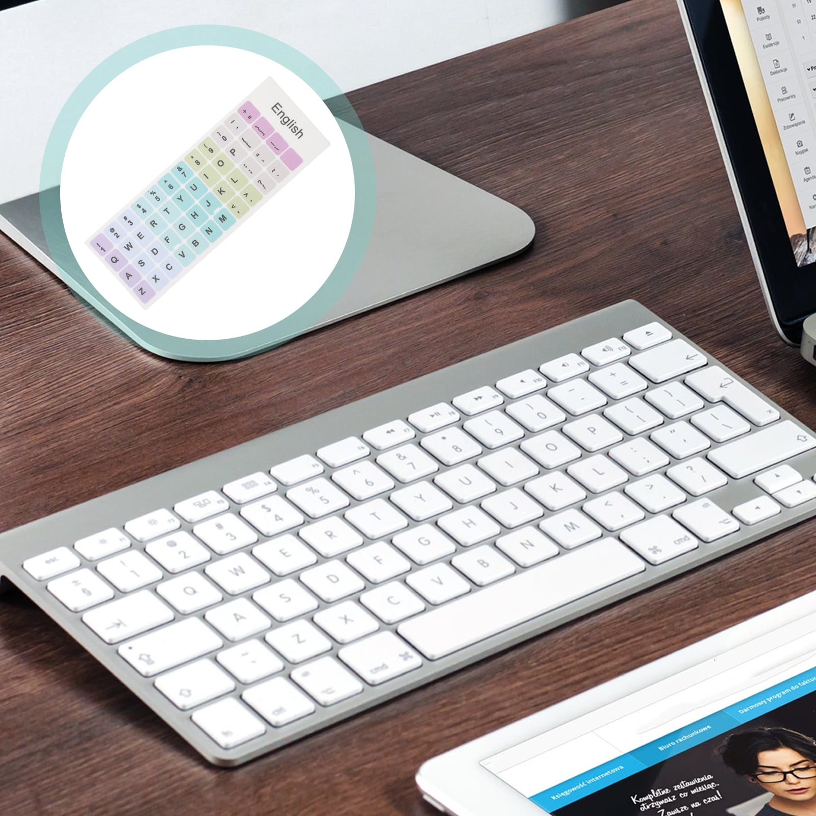 Laptop Keyboard Sticker, 2 Sheets Keyboard Decorative Sticker Universal ...