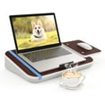 Laptop Lap Desk with Cushion, Tablet Holder and Detachable Mouse Tray ...