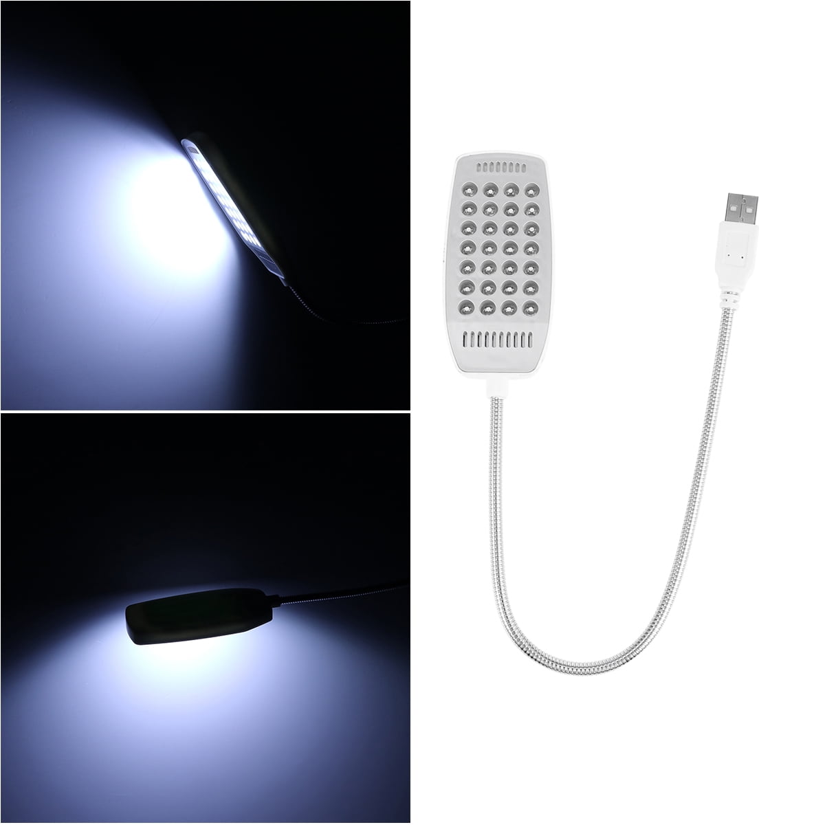 Soimiss USB Reading Lamp with 28 LED Lights with Flexible Gooseneck for ...
