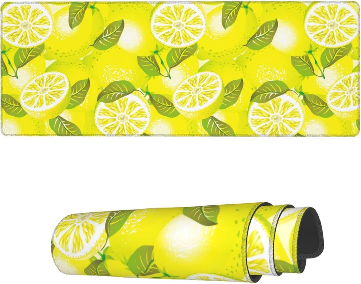 Laptop Mouse Pad Bright Lemon Leaves Slice 31.5X 11.8 inch NonSlip ...
