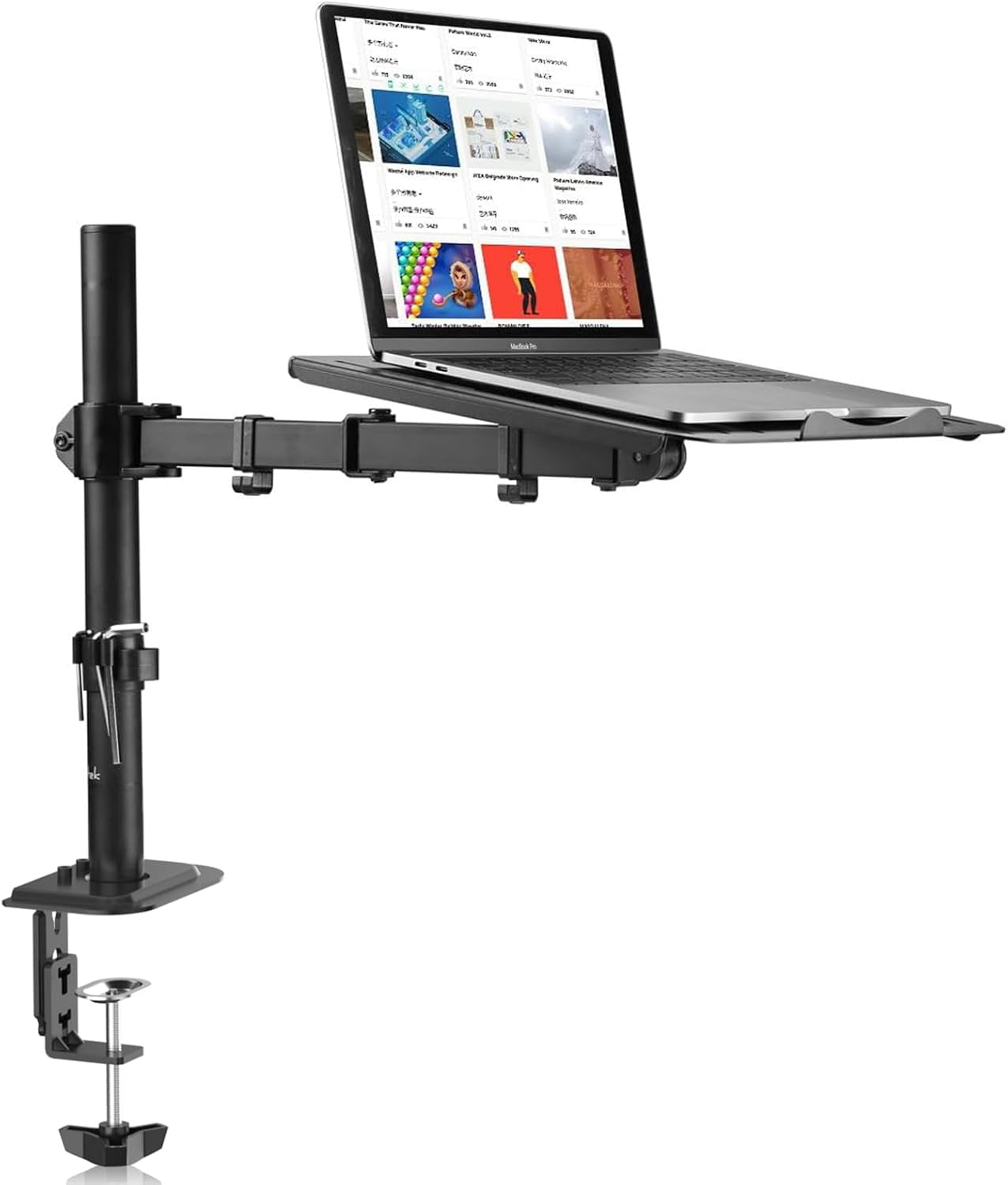 Laptop Notebook Desk Mount Stand, Adjustable Single Monitor Laptop Arm ...