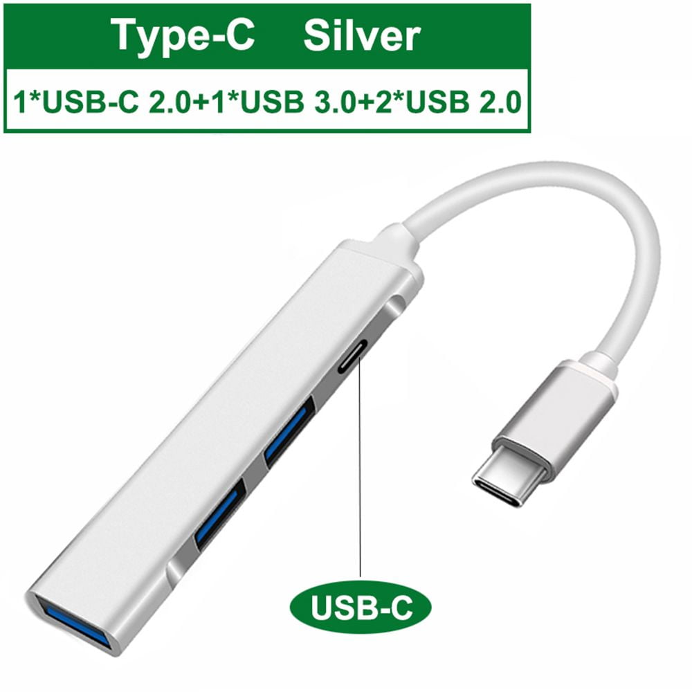 Laptop PC Splitter 4 Port USB 3.0 Expander USB C HUB Type-C Dock ...
