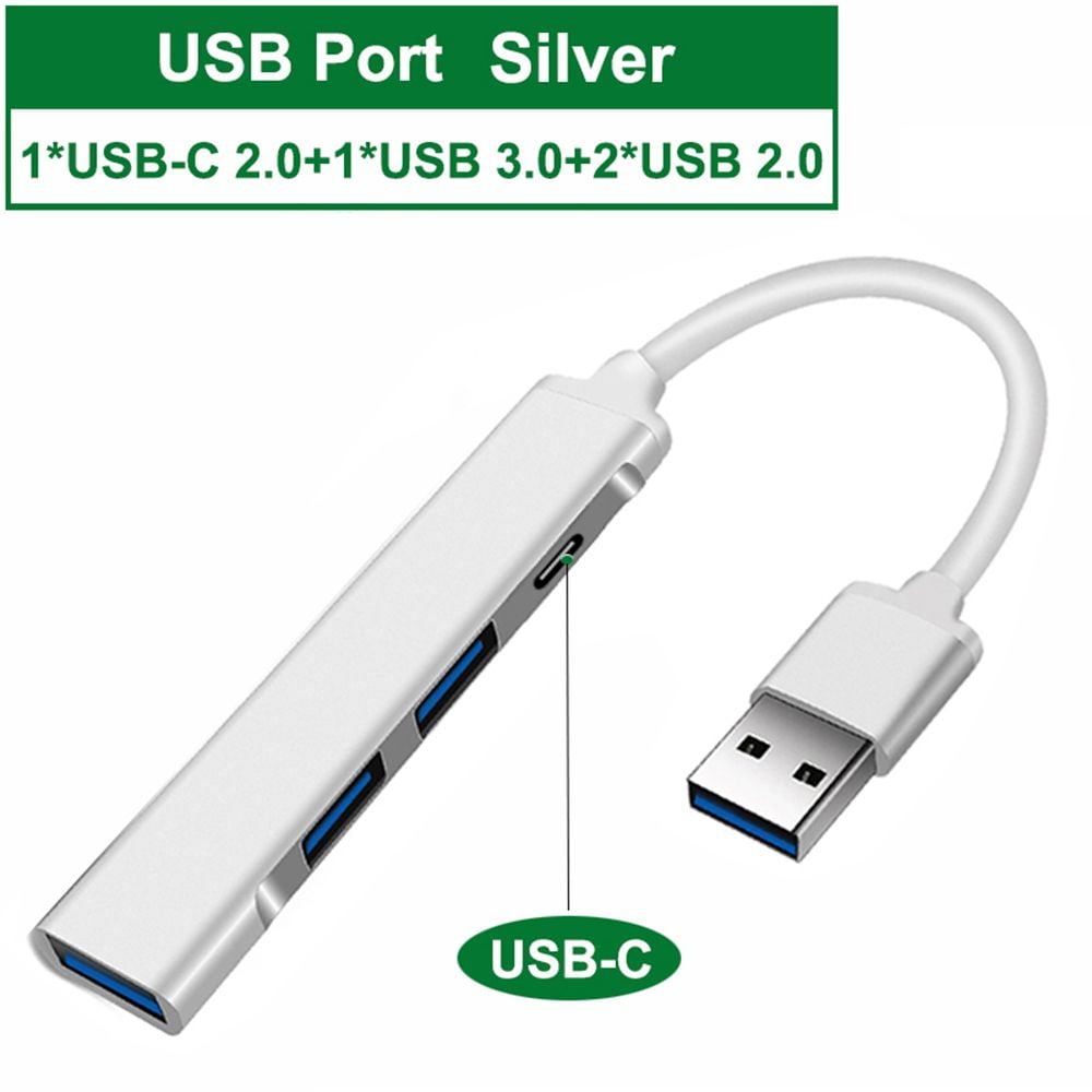 Laptop PC Splitter 4 Port USB 3.0 Expander USB C HUB Type-C Dock ...