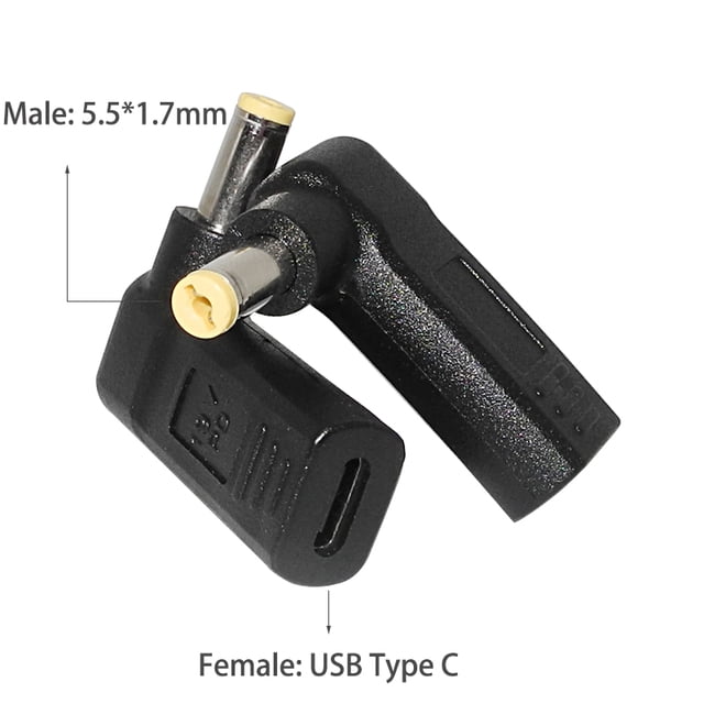 Laptop Power Adapter Connector Dc Plug USB Type C Female to Universal ...