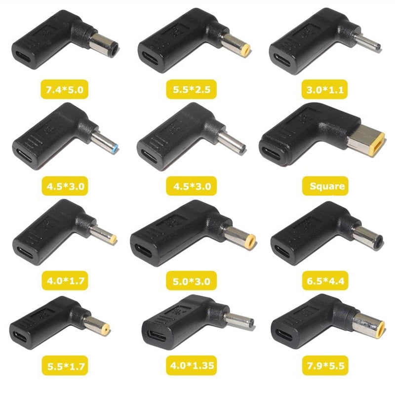 Laptop Power Adapter DC Plug USB-C to Universal Plug Converter for ...