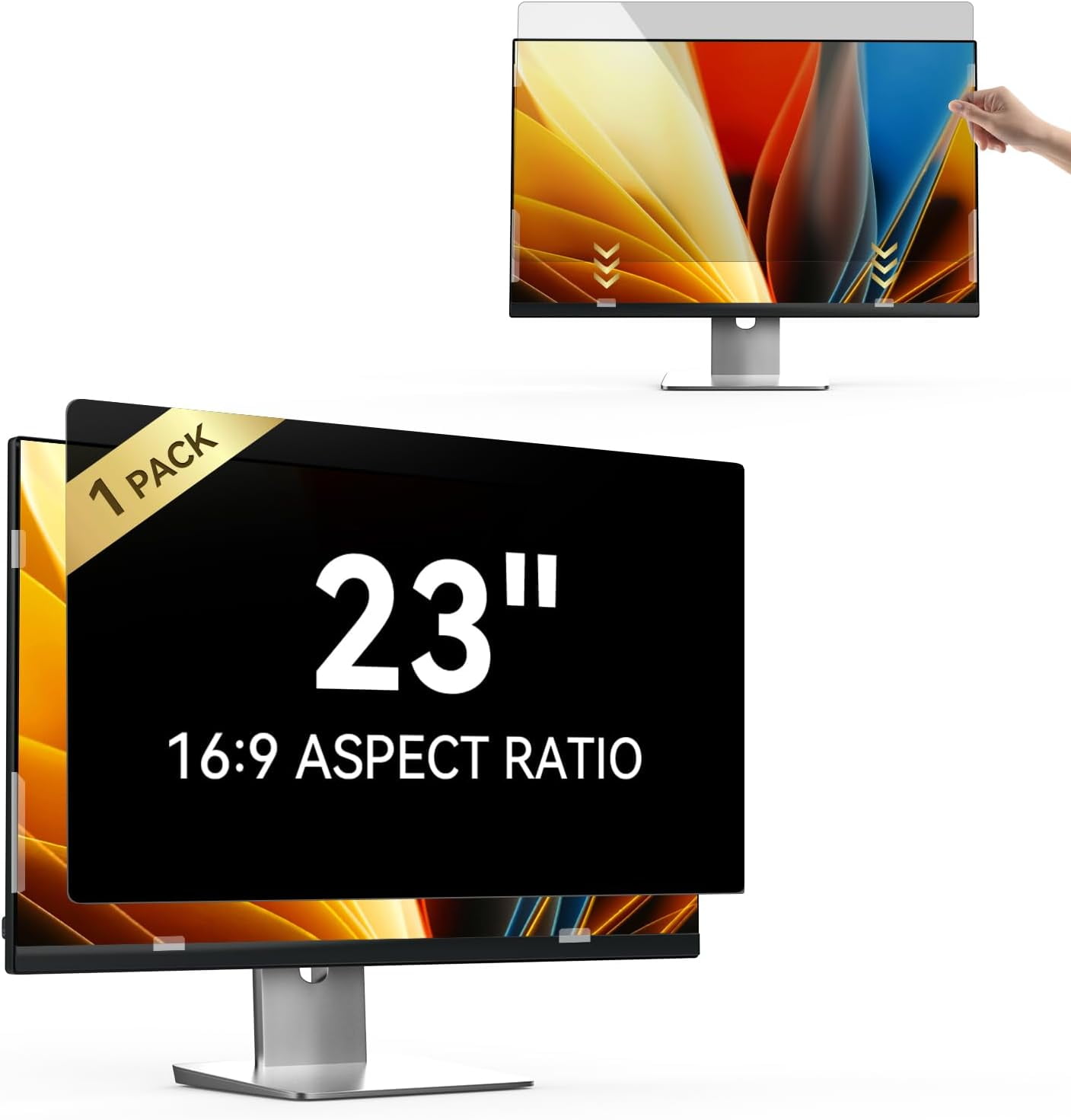 Laptop Privacy Screen 23 Inch, Removable 16:9 Aspect Privacy Filter ...