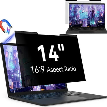 HD Laptop Privacy Screen 14 inch, Removable Matte Anti-Glare 16:9 ...
