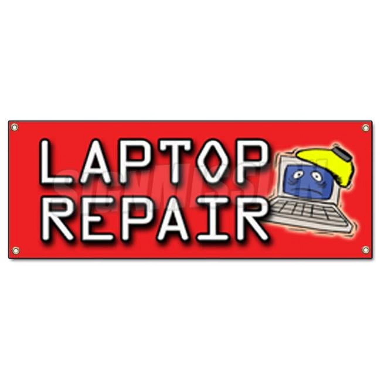 Laptop Repair Banner Sign - Computers Laptop Virus Maintenance Software ...