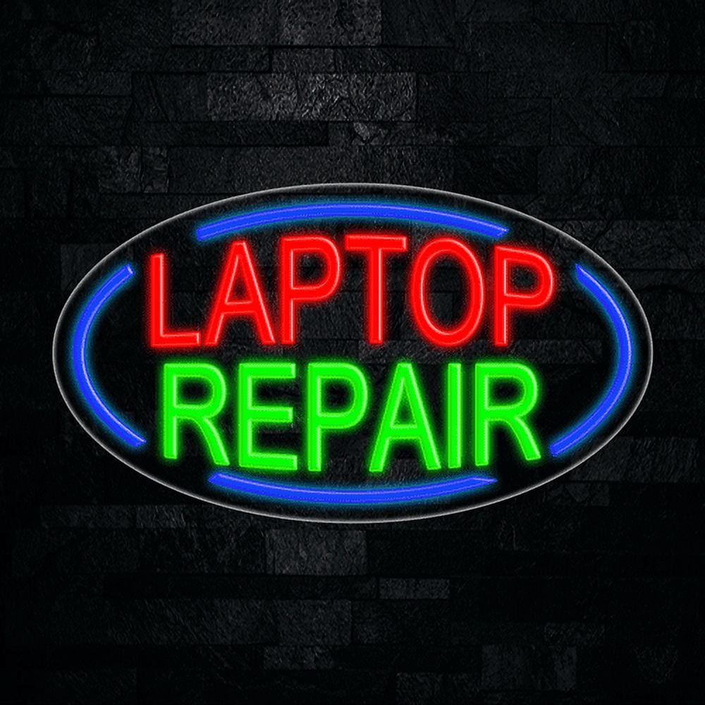 Laptop Repair LED Neon Sign 28"L x 16"H #34236 - Walmart.com