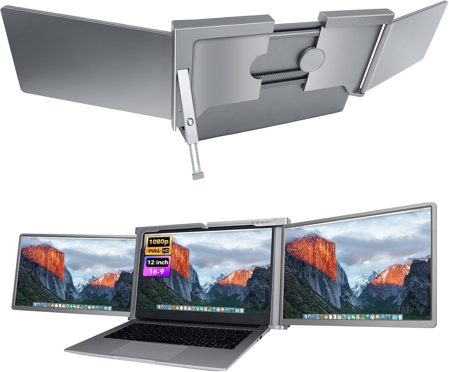 Laptop Screen Extender, 12” Laptop Monitor Extender, Triple Monitor for ...