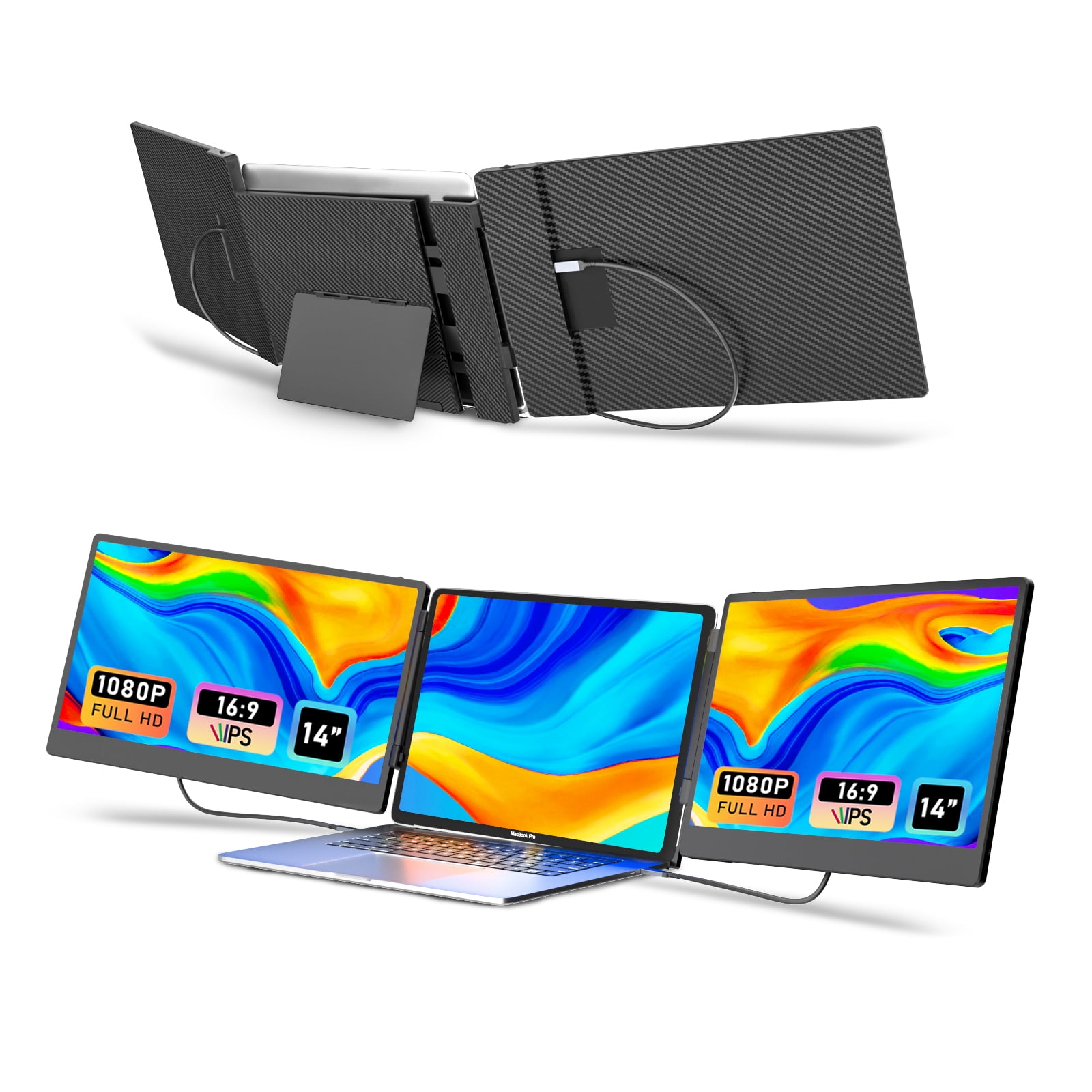 Laptop Screen Extender, 14" FHD 1080P IPS Laptop Monitor for Laptop ...