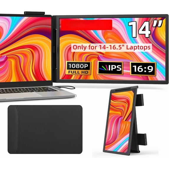 Laptop Screen Extender, 14" FHD IPS 1080P Portable for Laptop Mini ...