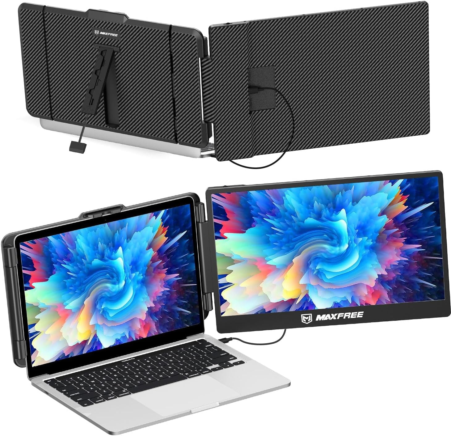 Maxfree S1 Laptop Monitor Extender, 14'' Portable Screen Display, 1080P ...