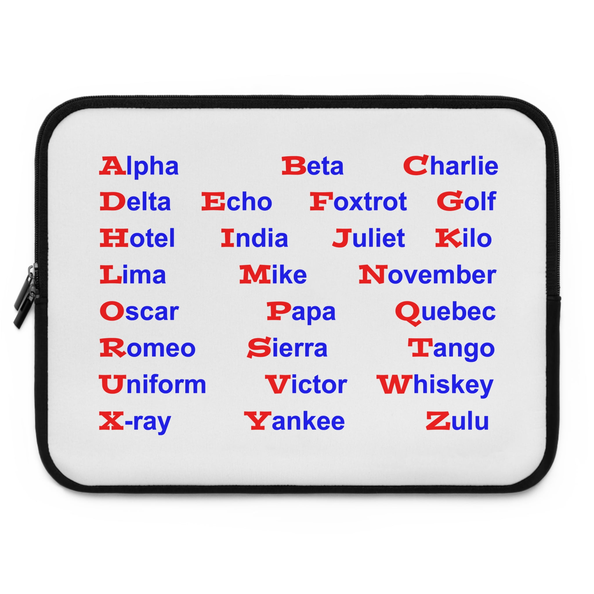 Laptop Sleeve NATO Phonetic Alphabet - Walmart.com