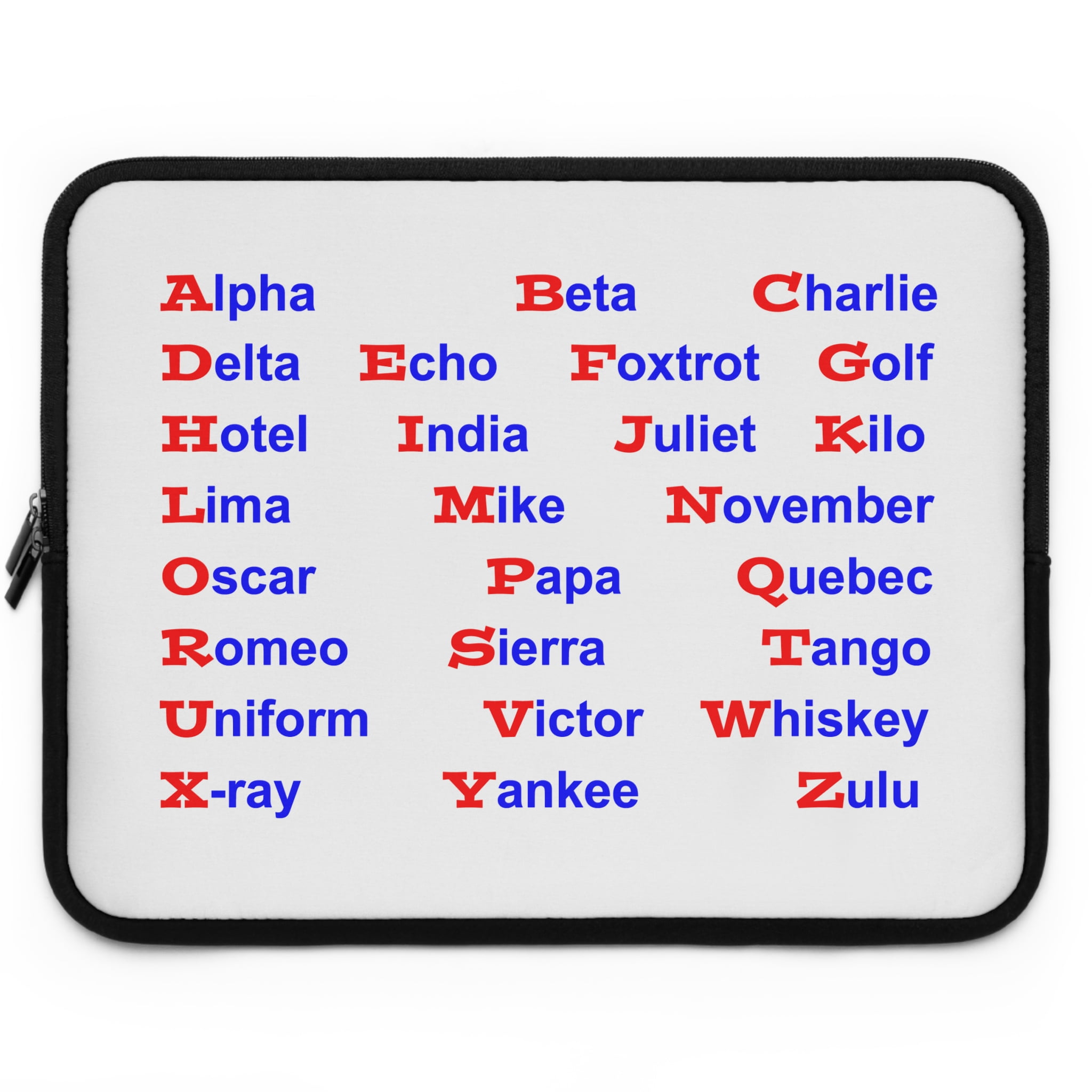 Laptop Sleeve NATO Phonetic Alphabet - Walmart.com