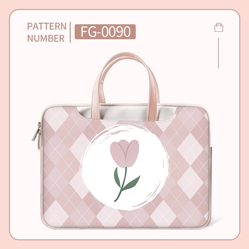 Laptop Sleeve PU Bag Pink Carrying Bag 13"14"15"17"Bag for Macbook/HP ...