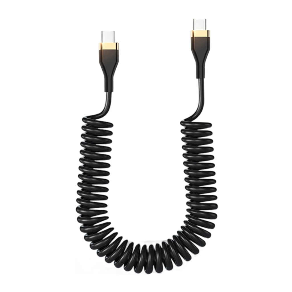 Laptop Spring Loaded USB C Cable 1.8M 120W Rapid Charging Double Type C ...
