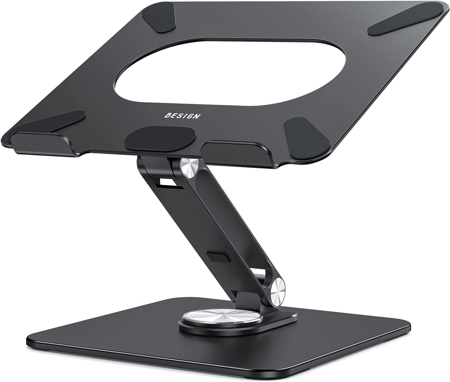 Laptop Stand with 360 Rotating Base, Ergonomic Adjustable Notebook ...