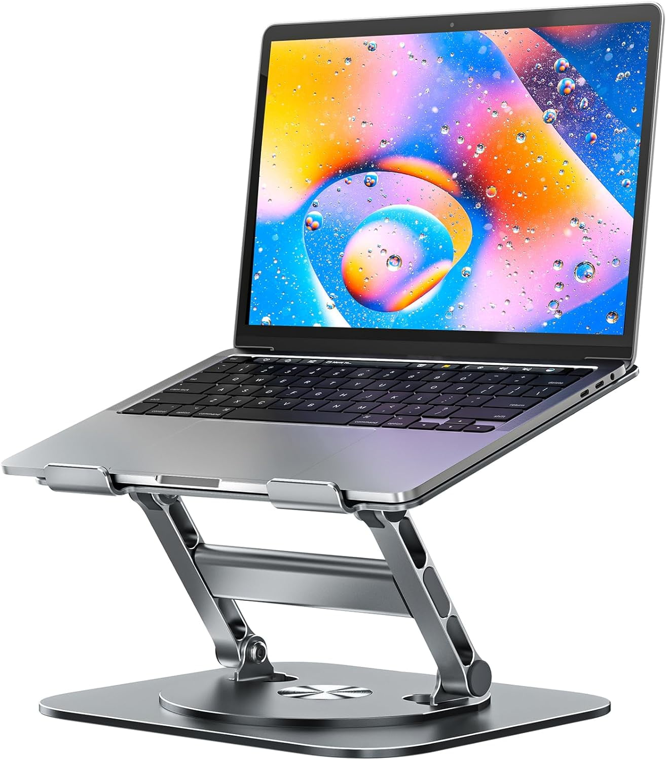 Laptop Stand, 360 Swivel Aluminum Computer Stand Ergonomic Laptop Riser ...