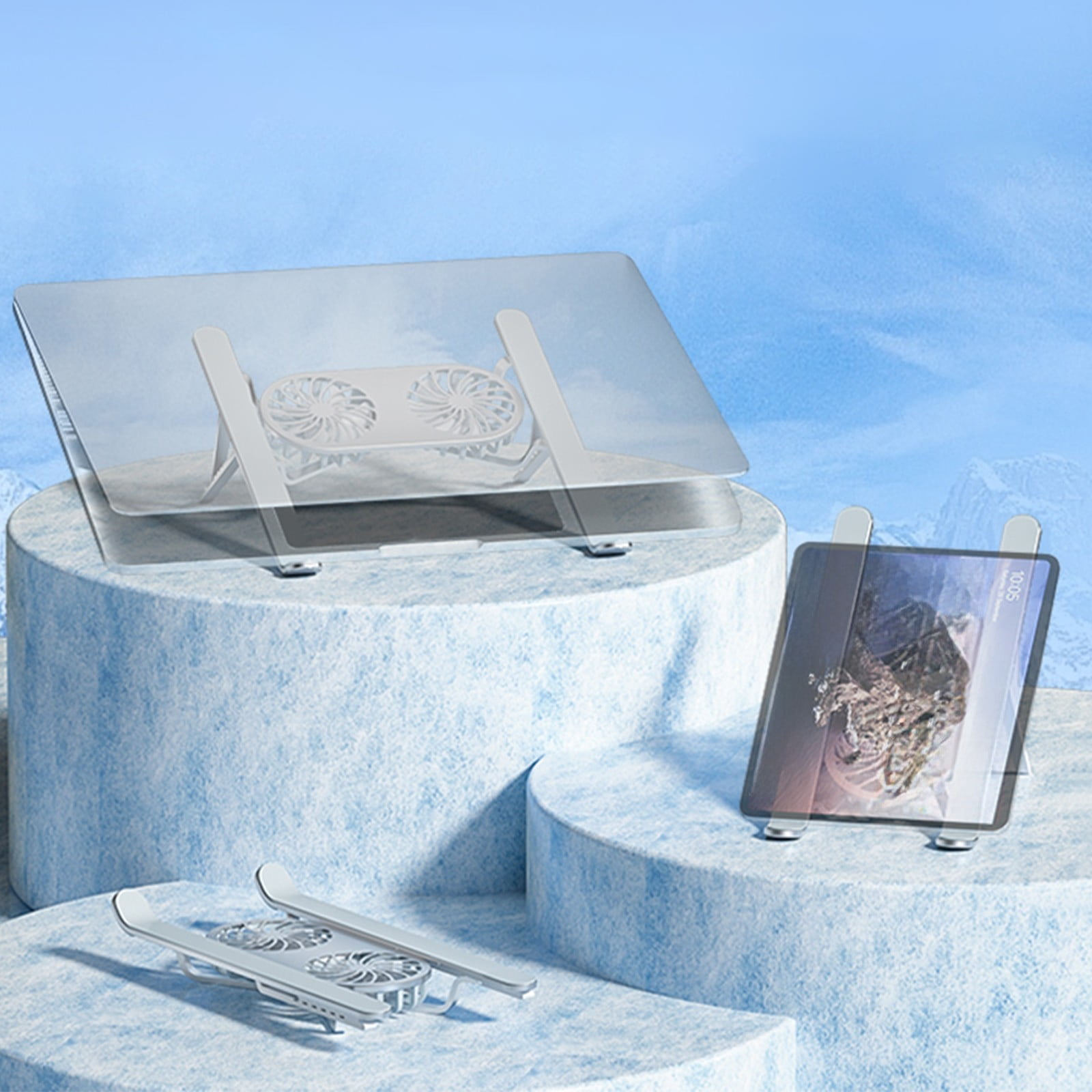 Laptop Stand Aluminium Alloy Folding Lift Tablet Heightening Bracket ...