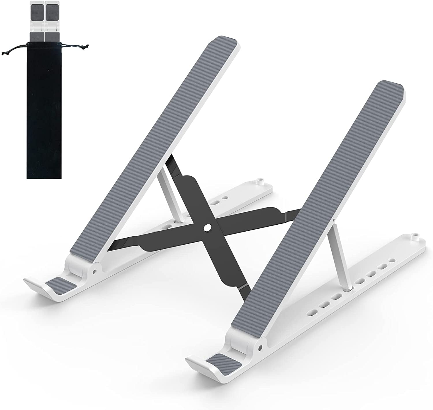 Laptop Stand for Desk, Adjustable Laptop Riser ABS+Silicone Foldable ...