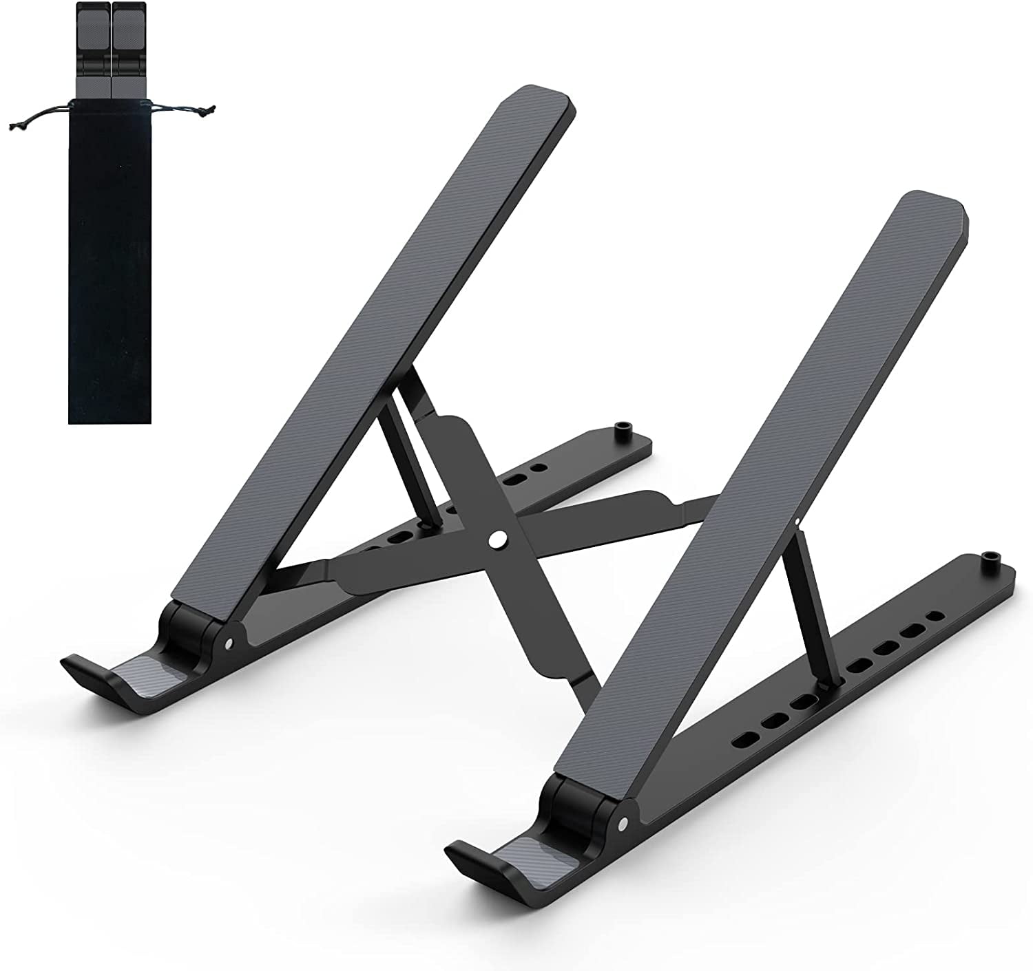 Laptop Stand for Desk, Adjustable Laptop Riser ABS+Silicone Foldable ...