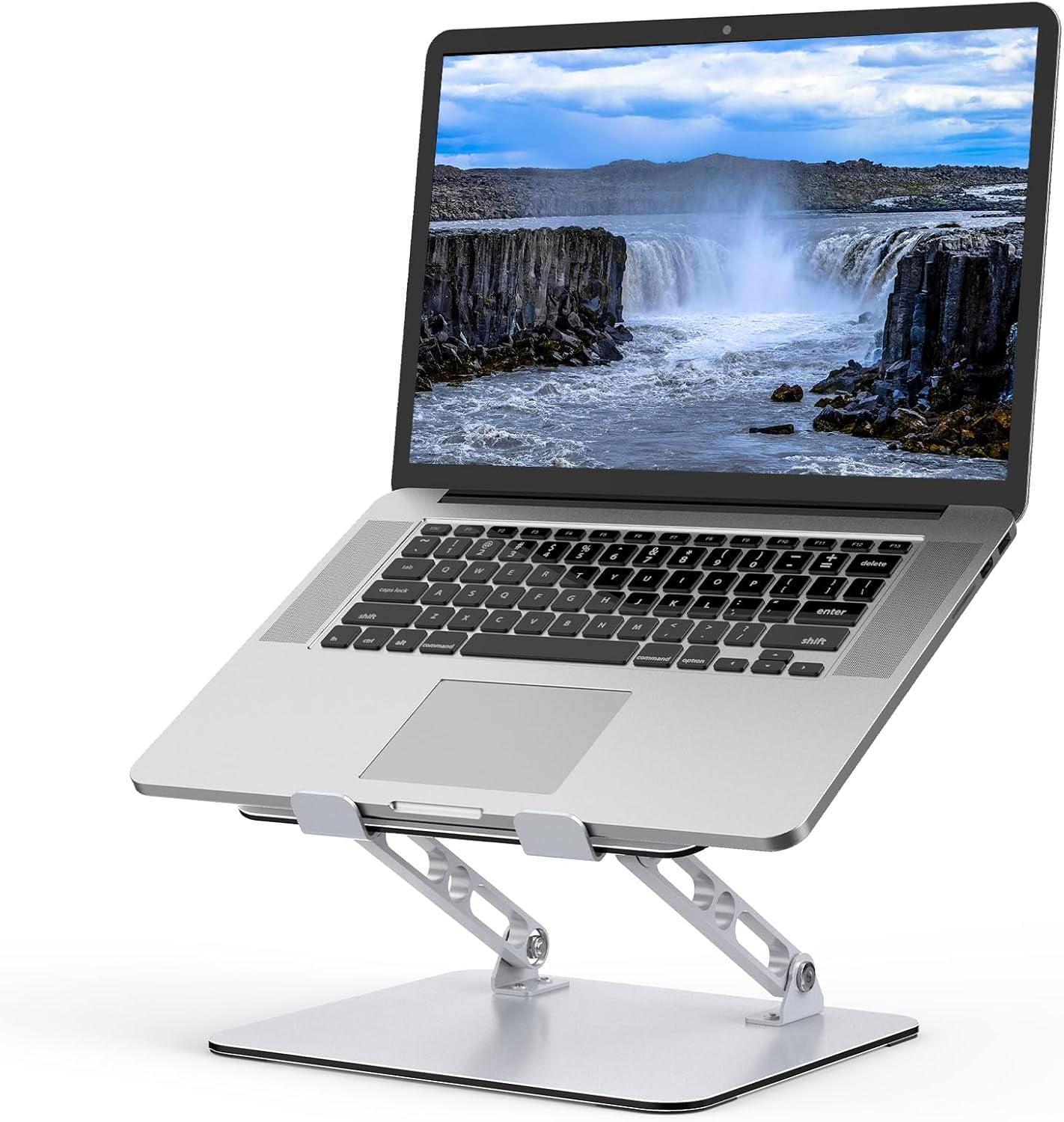 Laptop Stand for Desk Adjustable Laptop Riser Metal Foldable Computer ...