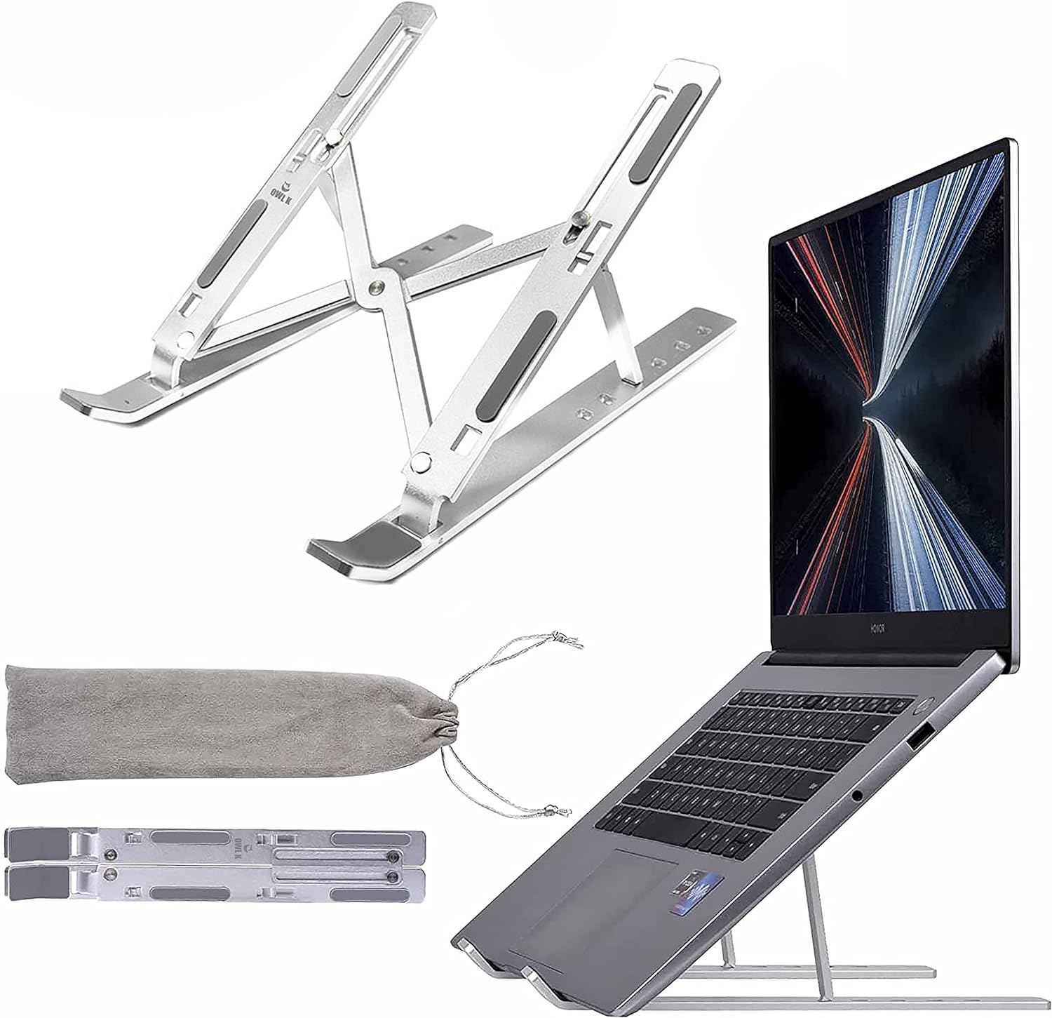 Laptop Stand for Desk, Computer Stand Adjustable Height Ergonomic ...
