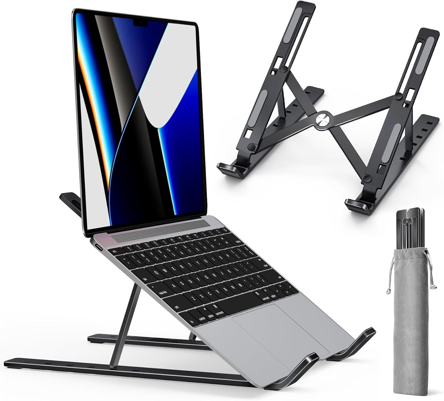 Laptop Stand, Laptop Holder Riser Computer Tablet Stand, 6 Angles ...
